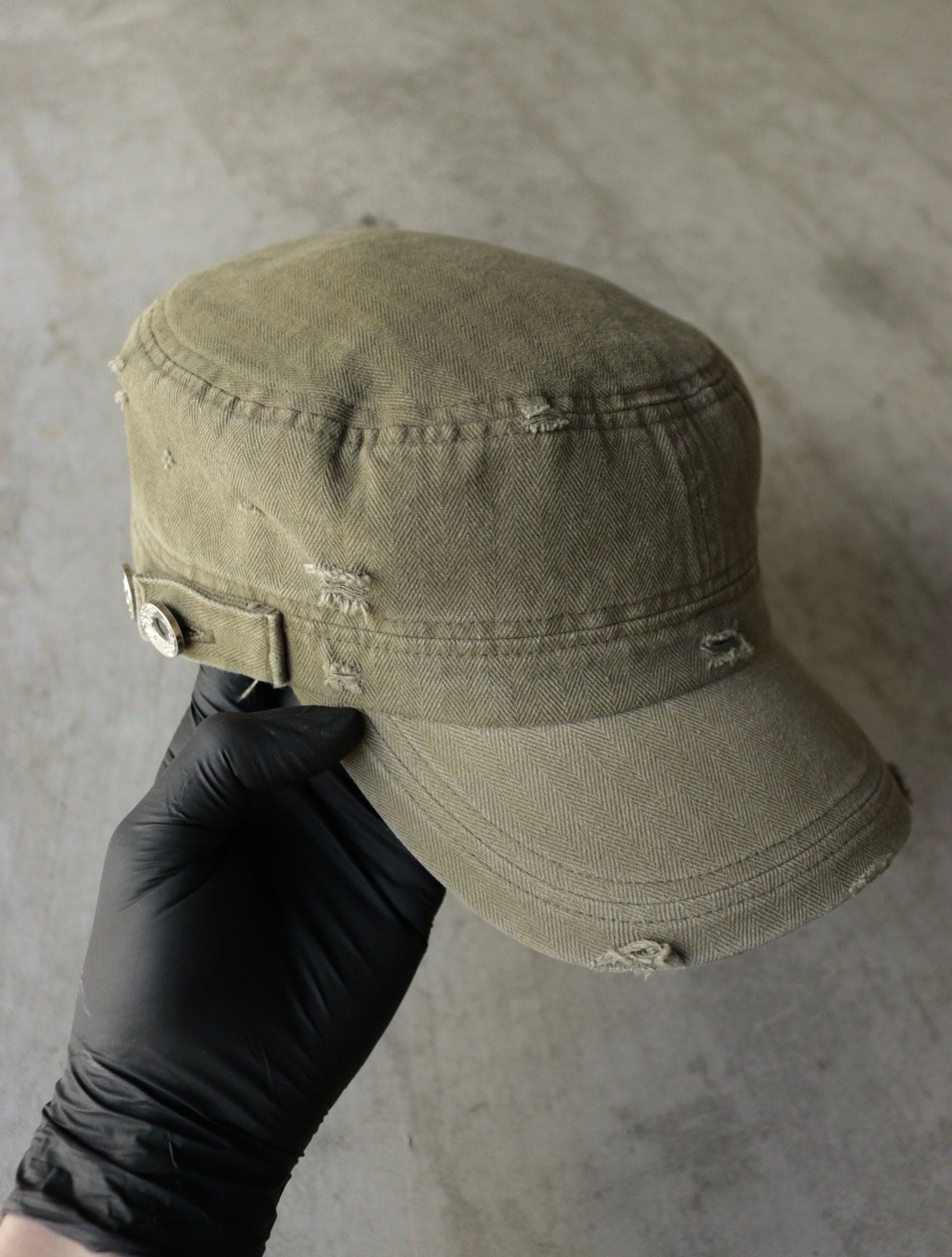 TWO FOLD HBT SUN FADED CADET HAT - GREEN