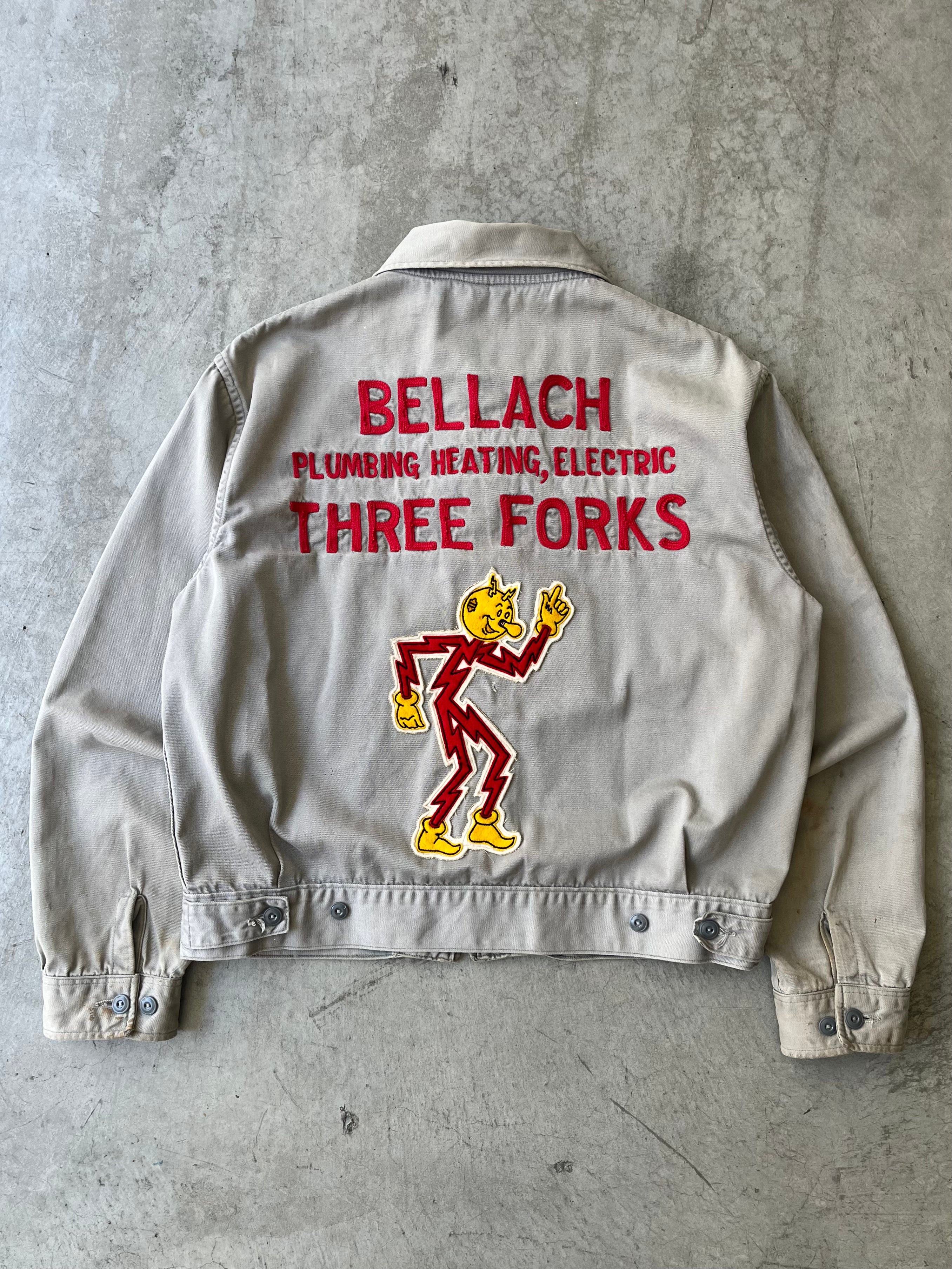 1950S CHAINSTITCH 'REDDY KILOWATT' LEE CHETOPA WORK JACKET – TWO FOLD