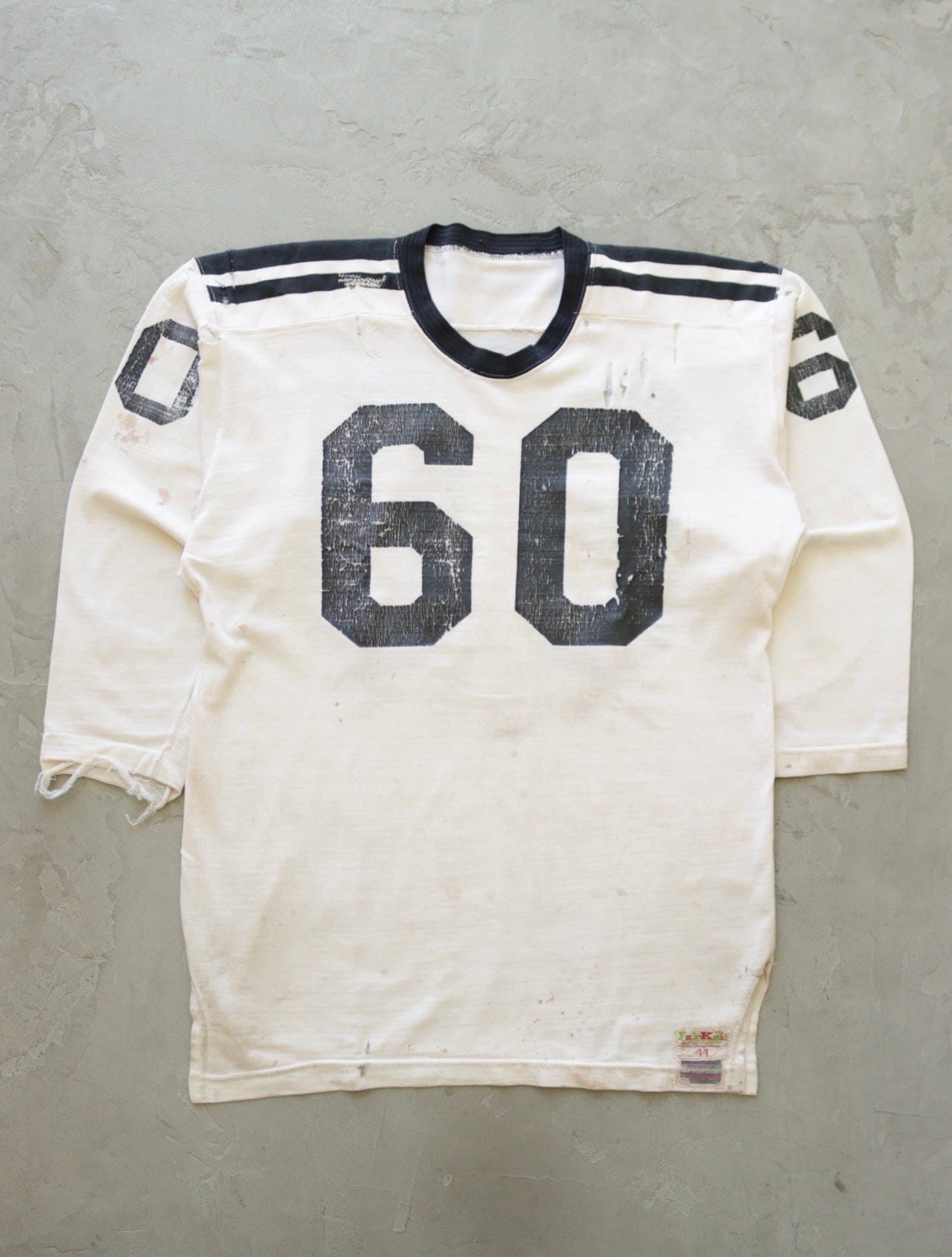 1950S DISTRESSED REPAIRED JERSEY – TWO FOLD