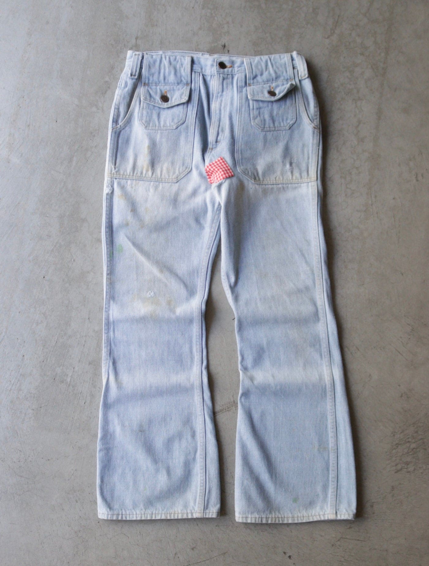 1970S FLARED REPAIRED BUSH PANTS – TWO FOLD